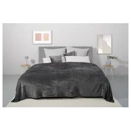 Tagesdecke OTTO HOME "Desner3", anthrazit, B:140cm L:210cm, Polyester, Tagesdecken, mit Cashmere-Touch, viele Farben erh&auml;ltlich, Decke ab 140x210 cm