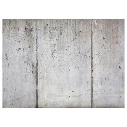 Livingwalls Fototapete LIVING WALLS "Designwalls Concrete Wall", grau, B:3,5m L:2,55m, Vlies, Tapeten, Vlies, Wand, Schr&auml;ge, Decke