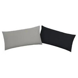 Kissenbezug OTTO HOME "DESNER2", grau (schwarz, hellgrau), B:40cm L:80cm, Microfaser, Obermaterial: 100% Polyester, Kissenbez&uuml;ge, Kissenbezug, Kissenh&uuml;lle mit Wendeoptik