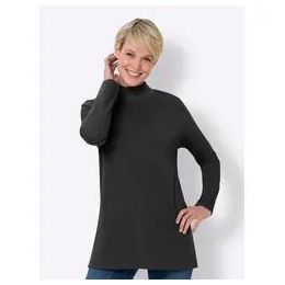 Longshirt Classic Basics "Longshirt", Damen, Gr. 50, schwarz, 100% Baumwolle, unifarben, Shirts Longshirt