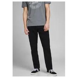 Jack & Jones Loose-fit-Jeans JACK & JONES "JJICHRIS JJORIGINAL SBD 921 SN", Herren, Gr. 30, L&auml;nge 34, schwarz (schwarz denim1), Denim/Jeans, Obermaterial: 100% Baumwolle, leichte Abriebeffekte, loose fit lang, Jeans, Baumwolle, loose fit