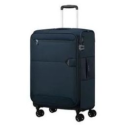 Weichgep&auml;ck-Trolley Samsonite "URBIFY, verschiedene Gr&ouml;&szlig;en", Gr. B/H/T: 43cm x 68cm x 27cm 68 l, blau (navy blau), Recycle-Polyester, Koffer, aus Recycle-Polyester, mit Kreuzspanngurt, mit Fronttasche