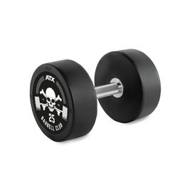 Rubber Dumbbell - Barbell Club Logo - 25.0 kg