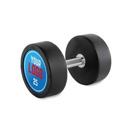 Rubber Dumbbell - Customer Logo - 25.0 kg