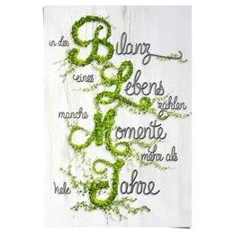 Poster Reinders "Bilanz des Lebens Spruch", gr&uuml;n (farbe bild(er): gr&uuml;n), B:61cm H:91,5cm, Papier, Bilder, Poster