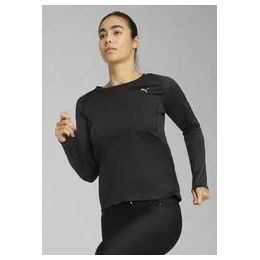 Laufshirt Puma "W RUN VELOCITY LONG SLEEVE (POLY)", Damen, Gr. XL, schwarz (Puma schwarz), Web, Obermaterial: 100% Polyester, unifarben, slim fit normal, Rundhals, Shirts Laufshirt, ergonomische Schnittf&uuml;hrung, Slim Fit, lang&auml;rmlig, atmungsaktiv