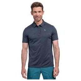 Sch&ouml;ffel Poloshirt SCH&Ouml;FFEL "CIRC Polo Shirt Tauron M", Herren, Gr. 52, blau (navy blazer), Obermaterial: 100% Polyester, normal, Shirts, sportliche Passform, kurze &Auml;rmel, f&uuml;r Trekking und Outdoor