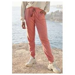 Sweatpants Vivance, Damen, Gr. 40/42, N-Gr, rosa (altrosa), Sweatware, Obermaterial: 60% Baumwolle, 40% Polyester, unifarben, l&auml;ssig geschnitten lang, Hosen, Relaxhose, Loungehose mit aufgesetzten Taschen, Loungewear