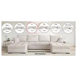 Wohnlandschaft OTTO HOME "Home System U-Form, von B: 269-352 cm w&auml;hlbar, 6 Varianten zur Auswahl", anthrazit, B:313cm H:41cm T:161cm, 100%Polyester, Sofas, Wohnlandschaft, Bettfunktion, Bettkasten & Zierkissen, Federkern