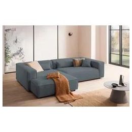 Ecksofa "PIARA XXL, Big-Sofa, Cord, Leinenoptik o. Strukturstoff, L-Form", grau (dunkelgrau), B:288cm H:66cm T:198cm, 100% Polyester, LeGer Home by Lena Gercke, Sofas, Ecksofa, wahlweise Ottomane rechts/links, Kedernaht, extra tiefe Sitzfl&auml;che