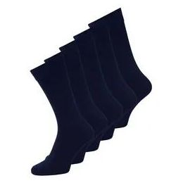 Jack & Jones Basicsocken JACK & JONES "JACJENS SOCK 5 PACK NOOS", Herren, blau (navy blazer), Baumwollmischung, uni, Socken