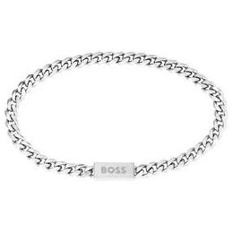 Armkette BOSS "CHAIN FOR HIM" Gr. M, silber (edelstahlfarben), Armb&auml;nder, Herren, M, Edelstahl, Armkette