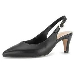 Slingpumps Gabor "Slingpumps", Damen, Gr. 40, schwarz, Schuhe Slingpumps