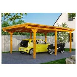 Skan Holz Einzelcarport SKANHOLZ "Emsland", braun (hellbraun), B/H/T: 223cm x, Carports