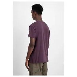 T-Shirt Alpha Industries "Alpha Label T-Shirt", Herren, Gr. 3XL, lila (plum), Obermaterial: 100% Baumwolle, Shirts T-Shirt