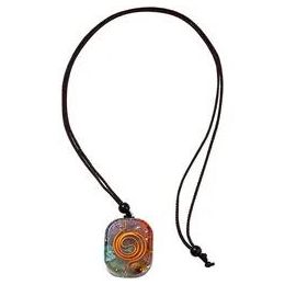 Kette mit Anh&auml;nger Firetti "Schmuck Geschenk Halsschmuck Halskette Chakra", bunt (transparent, braun, blau, lila, rot, dunkelrot, gr&uuml;n, t&uuml;rkis), Halsketten, Damen, Acryl Nylon, L: 72 B: 3mm, Acryl, Nylon, Made in Germany - mit Edelstein, B:3mm