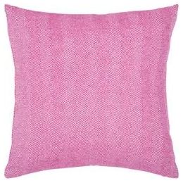Dekokissen Pad "FINEEDGE", pink (fuchsia), B:50cm L:50cm, Obermaterial: 50% Baumwolle, 50% Polyacryl, Dekokissen_Sitzkissen_Kissenh&uuml;llen, Made in Europe, Kissenh&uuml;lle ohne F&uuml;llung, 1 St&uuml;ck