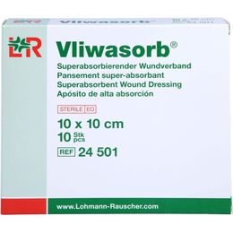 kohlpharma Vliwasorb superabsorb.Saugkomp.steril 10x10 cm 10 St