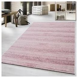 Teppich Ayyildiz TEPPICHE "Plus 8000" Gr. 2, pink, B:80cm H:6mm L:150cm, Kunstfaser, Teppiche, Teppich, L&auml;ufer, gestreifter Flachflor, robust, Webteppich, alle R&auml;ume