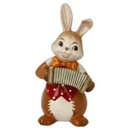 Osterhase Goebel "Figur Hase - Frecher Musikant", bunt, B:4cm H:8cm T:4cm, Steingut, Dekofiguren, Osterfigur, Dekofigur, Ostern, Osterdekoration