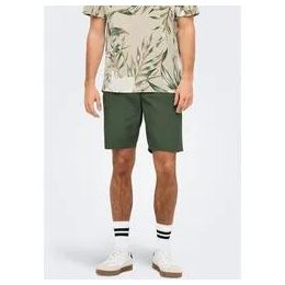 Only & Sons Chinoshorts ONLY & SONS "ONSKAL CHINO 0287 SHORTS CS", Herren, Gr. S, N-Gr, gr&uuml;n (beetle), Web, Obermaterial: 100% Baumwolle, unifarben, slim fit, Hosen Chinoshorts