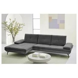 Ecksofa DIE PLANBAR "MP-IN23002 L-Form", schwarz (cyber anthrazit), B:322cm H:93cm T:188cm, 100% Recyceltes Polyester, Sofas, Ecksofa, wahlweise mit Armteil- und Sitztiefenverstellung