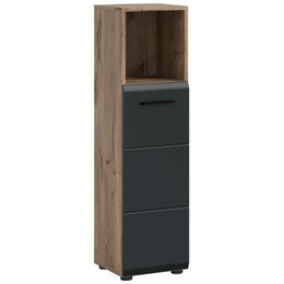 Midischrank Ice Schwarz/Eiche dunkel