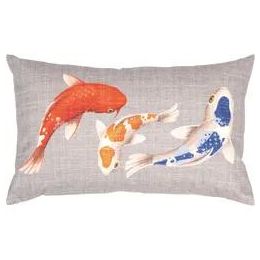 Dekokissen Pad "WATERWORLD", bunt (multi), B:50cm L:30cm, Obermaterial: 100% Baumwolle, Dekokissen_Sitzkissen_Kissenh&uuml;llen, Made in Europe, Kissenh&uuml;lle ohne F&uuml;llung, 1 St&uuml;ck