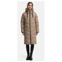 Winterjacke Navahoo "Schmatzib&auml;r", Damen, Gr. M, grau (taupe grau), Obermaterial: 100% Polyester; Innenseite: 100% Polyester; Futter: 100% Polyester, Jacken Winterjacke, mit weichem Teddyfell innen