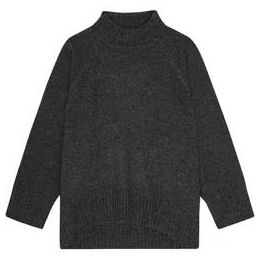 Rundhalspullover MOSHI MOSHI MIND "moshi moshi mind Pullover Aster", Damen, Gr. S, charcoal melange, Obermaterial: 100% Wolle, Pullover Rundhalspullover