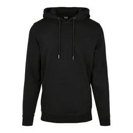 Sweatshirt Urban Classics "Urban Classics Herren Basic Terry Hoody", Herren, Gr. L, schwarz, 65% Baumwolle, 35% Polyester, unifarben, Sweatshirts Sweatshirt