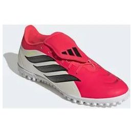 Fu&szlig;ballschuh Adidas PERFORMANCE "PREDATOR CLUB FOLD-OVER TONGUE TURF", Damen, Gr. 43, lucid rot, core schwarz, ftwr wei&szlig;, Synthetik, Schuhe Fu&szlig;ballschuh, f&uuml;r kurzen Kunstrasen, Hart- und Aschenpl&auml;tze