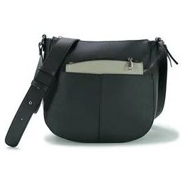 Schultertasche Harpa "CLAUDIA", Damen, Gr. B/H/T: 9cm x 29cm x 35cm, schwarz, Lederimitat, mehrfarbig, Taschen Schultertasche, inklusive kleiner Kosmetiktasche
