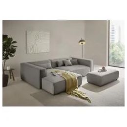 Ecksofa "PIARA XXL, L-Form, Schlaffunktion, Cord, Leinenoptik o. Strukturstoff", grau (anthrazit), B:288cm H:66cm T:198cm, 100% Polyester, LeGer Home by Lena Gercke, Sofas, Ecksofa, Hocker stellbar zum Schlafsofa (Krokodilverbinder), tiefe Sitzfl&auml;che