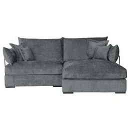 Ecksofa Home Affaire "Casa XXL L-Form, B: 247 cm", dunkelgrau, B:247cm T:187cm, 100% Polyester, Sofas, Ecksofa, 4 Zierkissen, Mega-Sofa, in Cord oder Chenille-Struktur, Federkern