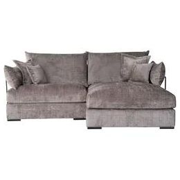 Ecksofa Home Affaire "Casa XXL L-Form, B: 247 cm", taupe, B:247cm T:187cm, 100% Polyester, Sofas, Ecksofa, 4 Zierkissen, Mega-Sofa, in Cord oder Chenille-Struktur, Federkern