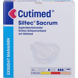 Avitamed Cutimed Siltec Sacrum 17,5x17,5 cm Kompressen 6 St