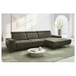 Ecksofa DIE PLANBAR "PN-EM22041 L-Form", gr&uuml;n (olive), B:335cm H:89cm T:188cm, Sofas, Ecksofa, wahlweise motorisches Canape oder Sitztiefenverstellung