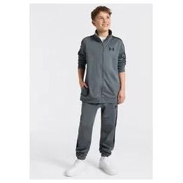 Trainingsanzug Under Armour "UA RIVAL KNIT TRACK SUIT", Jungen, Gr. XL, pitch gray, schwarz, schwarz, Obermaterial: 100% Polyester, Sportanz&uuml;ge Trainingsanzug, F&uuml;r Kinder - Material innen weich angeraut