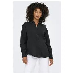 Jacqueline de Yong Hemdbluse JDY "JDYTHEIS LIFE L/S LOOSE SHIRT WVN NOOS", Damen, Gr. S, grau (phantom), Web, Obermaterial: 100% Baumwolle, unifarben, regular fit h&uuml;ftbedeckend, Blusen Hemdbluse, Baumwolle, regular fit
