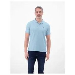 Poloshirt Lerros "Poloshirt, COOL & DRY und Logo-Stitch", Herren, Gr. XL, ice blau, 60% Baumwolle, 40% Polyester, ohne Ausschnitt, Shirts, Trocknet schnell, angenehm k&uuml;hl, pflegeleicht, kurzarm, einfarbig
