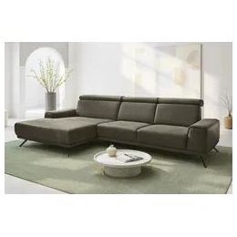 Ecksofa DIE PLANBAR "PN-EM22041 L-Form", gr&uuml;n (olive), B:335cm H:89cm T:188cm, Sofas, Ecksofa, wahlweise motorisches Canape oder Sitztiefenverstellung