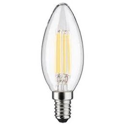 Paulmann LED-Leuchtmittel "Eco-Line Kerze 840lm 4W 3000K klar 230V", Energieeffizienz: A (A-G), transparent, L:10,1cm &Oslash;:3,5cm, Leuchtmittel