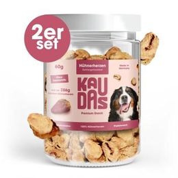 KAUDAS H&uuml;hnerherzenPur Natursnack 2x60 g