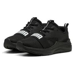 Sneaker Puma "SOFTRIDE WIRED 2 JR", Jungen, Gr. 39, schwarz-wei&szlig; (Puma schwarz, Puma wei&szlig;), Textil, Schuhe Sneaker, sportlicher Stil, atmungsaktives Obermaterial aus Air Mesh