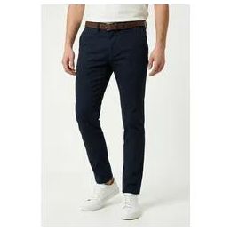 Jack & Jones Chinohose JACK & JONES "JPSTMARCO ADAM BELTED CHINO", Herren, Gr. 28, L&auml;nge 30, schwarz navy, Web, Obermaterial: 98% Baumwolle, 2% Elasthan, unifarben, slim fit kn&ouml;chellang, Hosen Chinohose