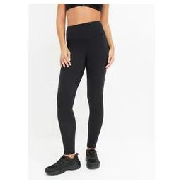 Funktionsleggings bonprix, Damen, Gr. 52/54 (XXL), N-Gr, schwarz, Jersey, Obermaterial: 77% Polyamid, 23% Elasthan, skinny fit, Hosen, weiches Material, doppelter Taillenbund, Skinny Fit