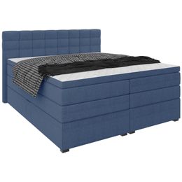 Boxspringbett Fano Blau ca. 180x200cm