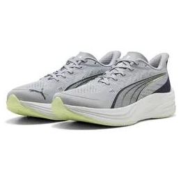 Laufschuh Puma "DARTER PRO 2", Damen, Gr. 38,5, vibrant silber, deep plum, apple spritz, Textil, Schuhe Laufschuh, mit ProFoam D&auml;mpfungstechnologie, leichtes Textil-Obermaterial