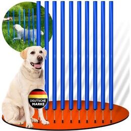 PfotenWunder&reg; 10x Slalomstangen, Profi-Agility-Slalom-Set gro&szlig; Sport, f&uuml;r kleine & gro&szlig;e Hunde-Training Parcour Zubeh&ouml;r
